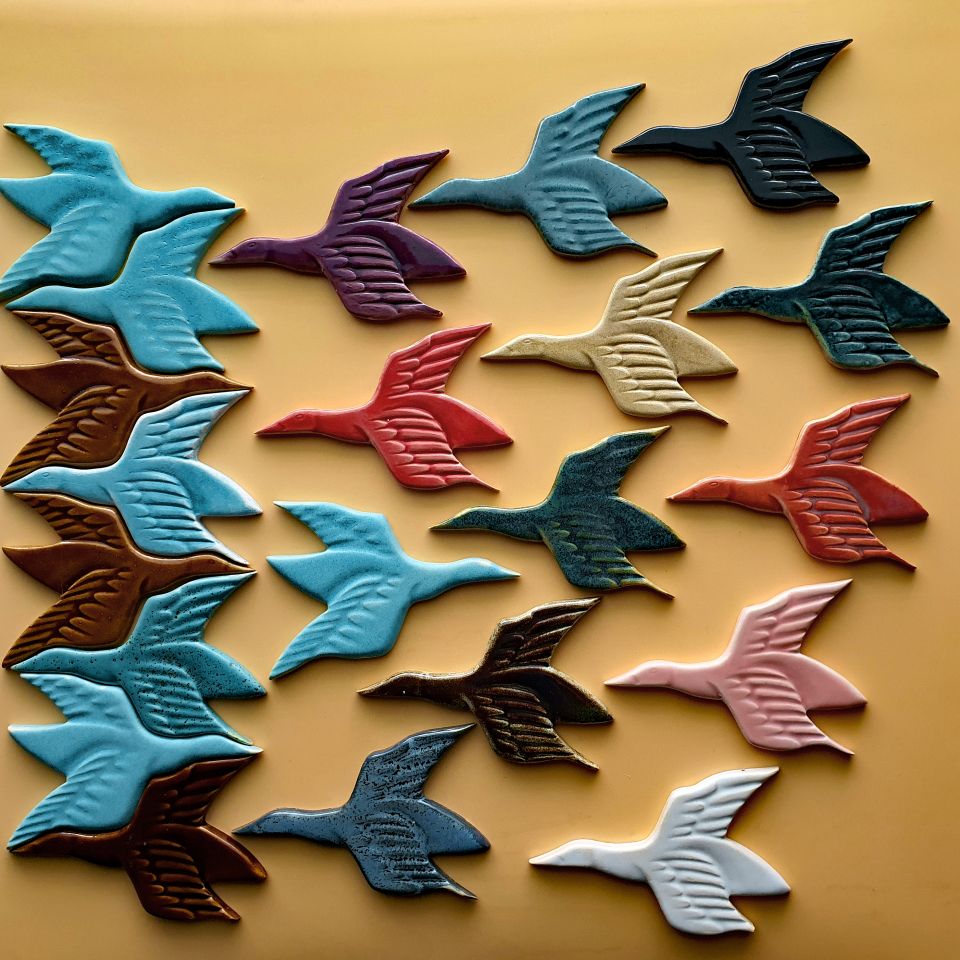 Two Bird Escher Tile Ceramic Handmade Buy