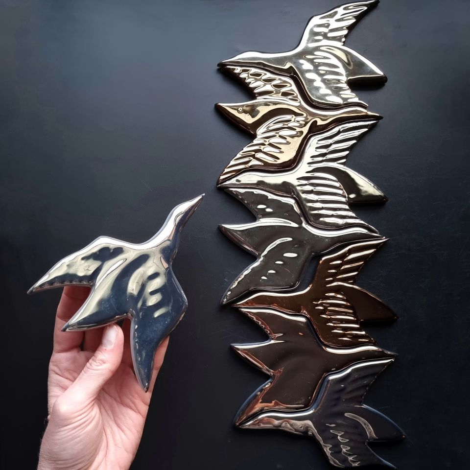 Two Bird Escher Tile Ceramic Handmade Buy